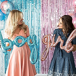 SMIRLY Gender Reveal Decorations Set - Baby Gender Reveal Party Supplies, Gender Reveal Party Decorations, Baby Gender Reveal Ideas, Gender Reveal Balloons Boy or Girl Gender Reveal Party Supplies Kit