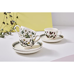 Portmeirion Botanic Garden Set of 6 Teacups & Saucers (T) (Assorted Motifs)