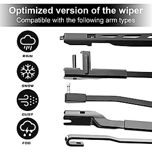 alpmosn 26/ + 16/ Quality Wiper Blades (Set of 2), Automotive Replacement Windshield Wiper Blades Premium Durable Stable, Easy Install & Superior Road Visibility Car Accessories