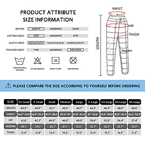 Tapasimme Men's Winter Warm Loose Packable Down Pants Puffer High Waisted Nylon Compression Lightweight Snow Trousers (X-Large, Black)