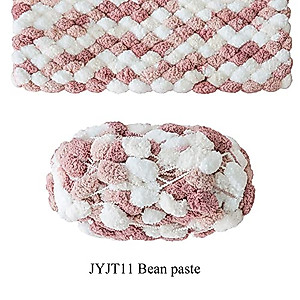 3 Pack Pomp-A-Doodle Yarn, Used for Car seat Cushion, Baby Blanket and Other DIY Knitting Yarn Craft Projects (Bean Paste)