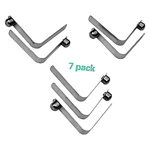 KUNPENG 7 pieces Kayak Paddle Snap Spring Clip Stainless Steel Kayak Paddle Spring Snap Button Clips Fit for Kayak Paddle Tent Pole - Snap Button Clip - Accessories