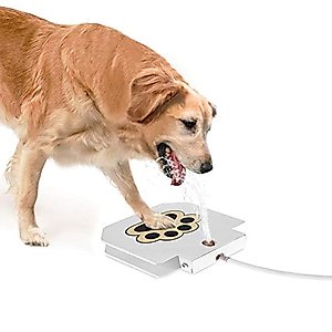 Dog Water Fountain Step On Toy,Easy Paw Petal Activated Dog Steps Eco-Friendly Pet Water Fountain Drinking Pet Dispenser Dog Water Sprinkler,Automatic Water Dog Fountain for Big/Small Dogs
