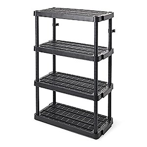 Gracious Living Heavy Duty Adjustable Ventilated Storage Shelving Unit, 4 Shelf