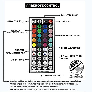 ROVSUN 3 Step 60 Inch LED Lighted Liquor Bottle Display Shelf with Remote Control, Acrylic Illuminated Bar Shelves Lighted Drinks Lighting Shelves for Liquor Bottles Commercial Home Bar Accessories