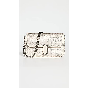 Marc Jacobs Women's The Mini Soft Shoulder Bag, Cream/Silver, One Size