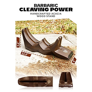 Dalstrong Obliterator Meat Cleaver Knife - 9 inch - Barbarian Series - Premium Swedish 14C28N High Carbon Stainless Steel - Black Brown Stabilized Wood Handle - Massive Heavy Duty Knife with Sheath