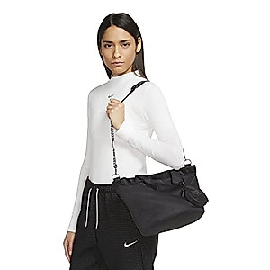 Nike Sportswear Futura Luxe Women's Tote Purse Bag (10L) (Black/Light Smoke Grey)