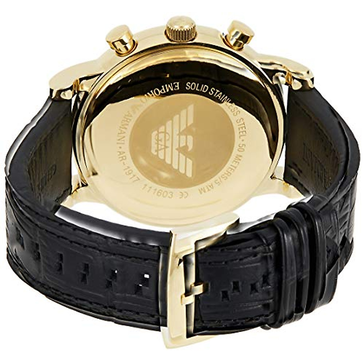 Emporio Armani Men's AR1917 Dress Black Leather Watch