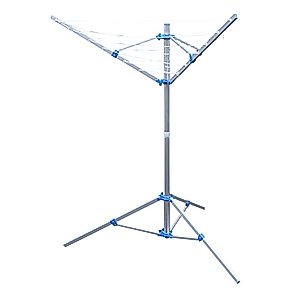 YIYIBYUS Outdoor Umbrella Drying Rack, Steel Frame & Adjustable Height, 4-arm Umbrella Clothesline for Bedding, Collapsible Retracting Clothes Line for Backyard
