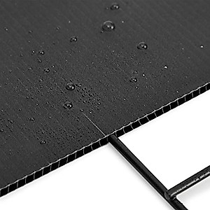 8-Pack Corrugated Plastic Yard Signs, 18x24 Outdoor Poster Board for Garage and Estate Sale, Happy Birthday, Moving, Lawn, Open House Supplies, Arts & Crafts, 4mm Thick Sheets Blank Surface (Black)