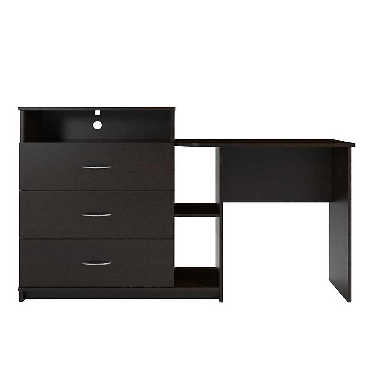 Ameriwood Home Rebel Media Dresser and Desk, Espresso