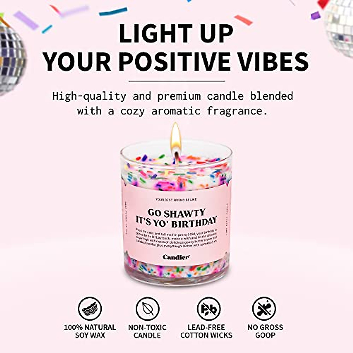 Ryan Porter “Birthday Cake” Candle - 100% Natural & Vegan - Made of Hand-Poured Soy Wax & Cotton Wick - Smells Gooey Buttercream, Bourbon & More - Paraben, Phthalate, Lead-Free Decor Candle