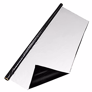 HFS(R) 1 Mil LLDPE Silver Black Metallic Plastic Mulch Plastic Film for Fruits, Vegetables, Crops, Greenhouse, Garden (4FTX50FT)