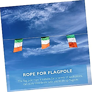 Yardwe Clothes Line Outdoors 1pc Flagpole Rope Camping Clothesline Travel Clothesline Outdoor Clothesline Laundry Rope Line Flagpole Replacement Cotton Rope Clothes Drying Rope Set