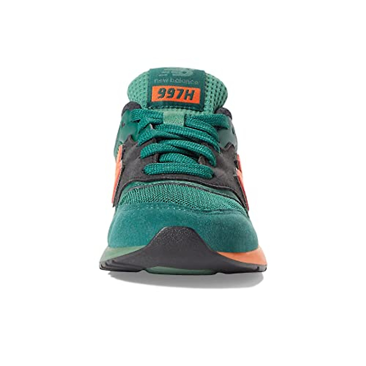 New Balance Baby Girls Kids 997H Bungee Lace Sneaker, Nightwatch Green/Jade, 4 Wide Infant