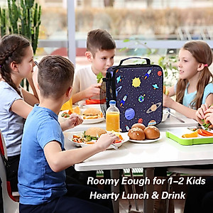 ALAZA Kids Lunch Box Universe Planet Insulated Soft Bag Mini Cooler Back to School Thermal Meal Tote Kit for Boys a02