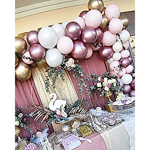 Chrome Gold Balloons 12inch 50pcs Latex Balloons Metallic Party Balloons Birthday Helium Balloons