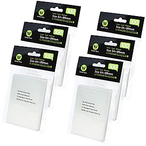 WINTRA 600 Count Precise -Fit 64 x 89 mm Clear Inner Card Sleeves, Transparent Soft Card Protectors for Standard Size Cards, Perfect for Double Sleeving