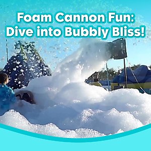 Foam Daddy Large Foam Cannon - Create a Foam Party Experience with This Big Foam Machine! Shoots 20-24ft of Foam Solution - Ideal Home Party Foam Machine and Foam Maker for Kids