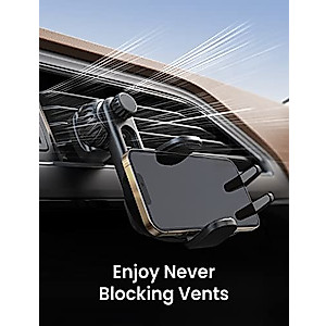 LISEN Phone Mount for Car [Enjoy Never Blocking] Universal Car Phone Holder Mount [Easily Install] Cell Phone Holder for Car [2 Mounting Options] Compatible for iPhone 14 13 Pro Samsung All Phones