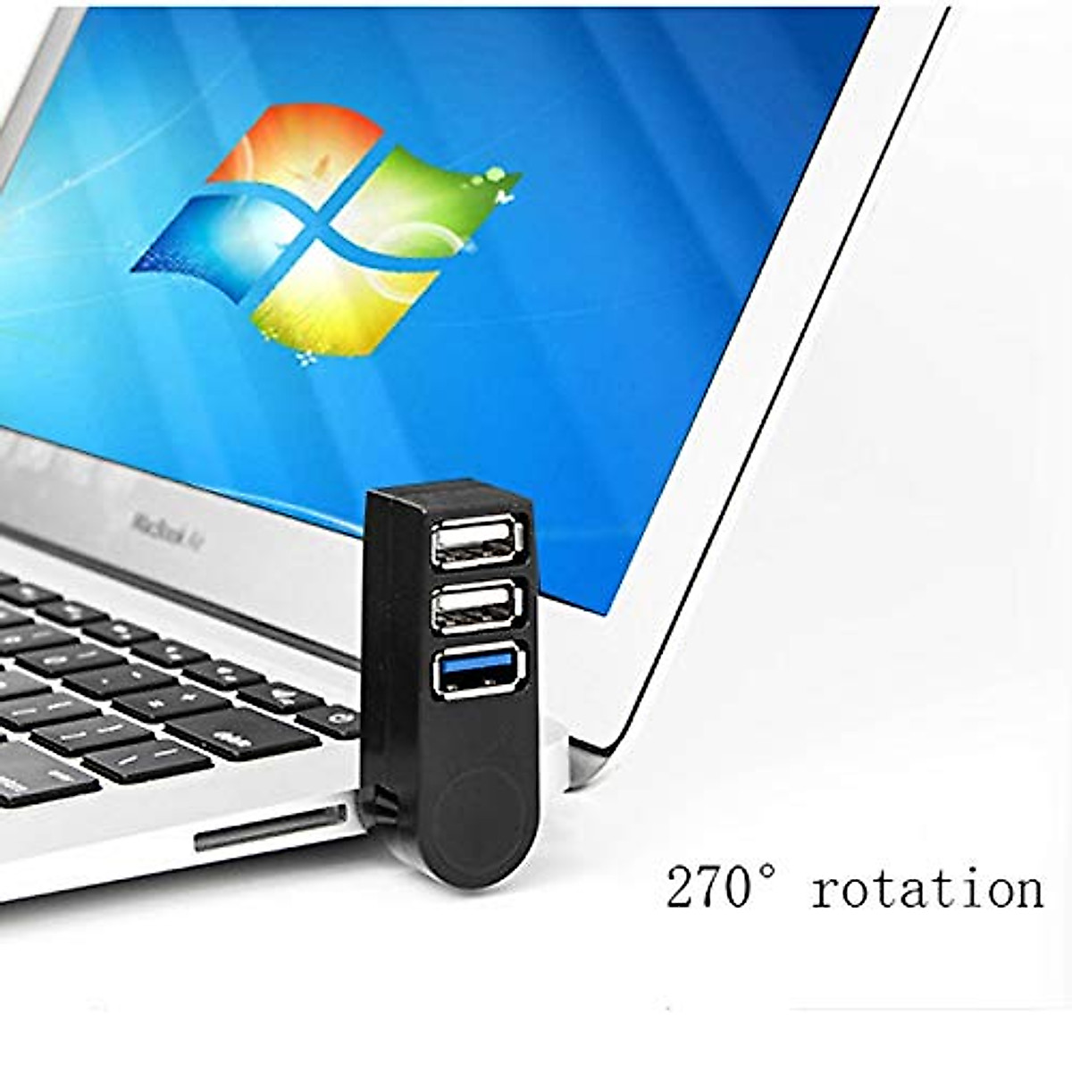 SHYPT 1pc High Speed USB 2.0/3.0 HUB Multi USB Splitter 4 Port Expander Multiple USB Expander Computer Accessories for Laptop PC (Color : Black)