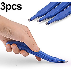 KTRIO Staple Remover Professional Magnetic Easy Staple Removers Stapler Remover Staple Remover Tool Staple Puller Remover Staple Pullers for Office, School and Home 3Pack Blue