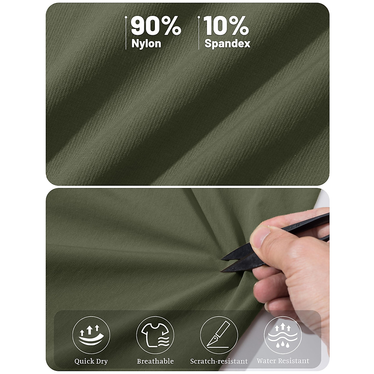 MAGCOMSEN Work Pants - Men's Tactical, Hiking, Quick Dry Military Cargo Pants - High Waisted, Army Green