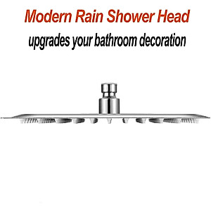 [5-year Warranty] Diamber Best Rain Shower Head 12 inch, SUS 304 Stainless Steel Rainfall Showerhead, Easy to Install & Clean Waterfall Rain Head for Bathroom, Polished Chrome, Square