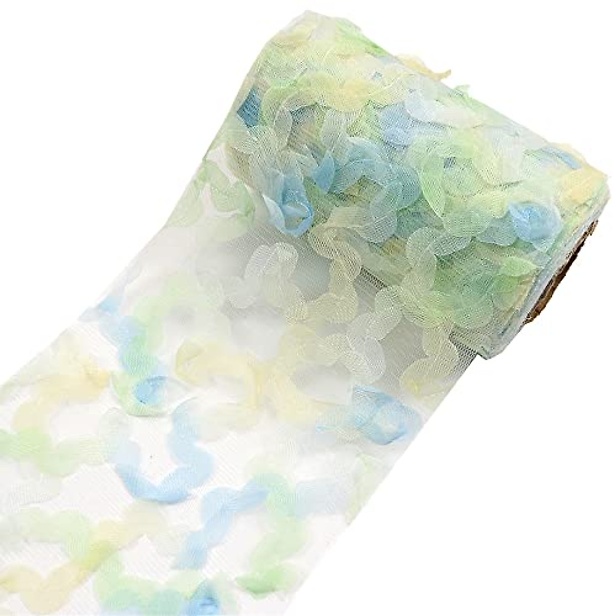 Yuanchuan Rose Flower Tulle Rolls 4.7 inch x 10 Yards (30 feet) Green for Table Runner Chair Sash Bow Pet Tutu Skirt Sewing Crafting Fabric Wedding Birthday Ribbon (Gradient Green)