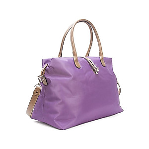 Tosca Women's Nylon Oversized Travel Tote Bag - Light Purple