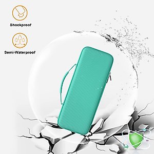 Canboc Hard Carrying Case for Logitech POP Keys Mechanical Wireless Keyboard and POP Wireless Mouse, Mesh Pocket fits Cables, USB Receiver, Spare Keycaps and More Accessories, Mint Green