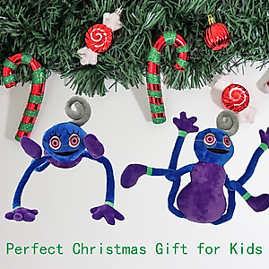 ROCHEMON Grandma Long Legs Plush Halloween Decorations Toy Purple Stuffed Animal Funny Plush Doll Gift for Fans Boys Grils