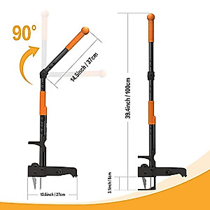 EEIEER Weed Puller Adjustable, 40’’ Stand-up Manual Weeders with 4 Claws, Efficient Weeding Tool for Lawn Yard Garden Patio