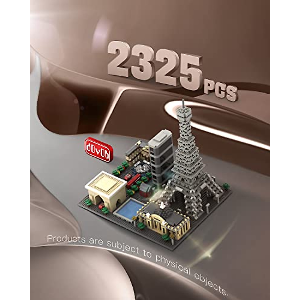 dOvOb Architecture Paris Skyline Micro Mini Blocks Building Set, 2324 Pieces Bricks,3D Puzzle Collection Model Kit, Office Home Decor as Gift for Adults or Kids