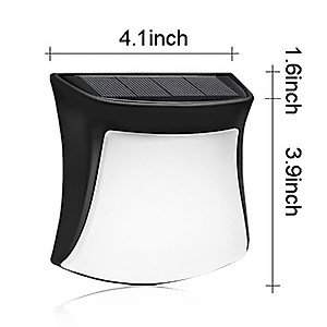 DAKWA Solar 2V/160MAh Wall Outdoor Sconce Modern Wall Lamp Rainproof Wall Lights for Patio Yard Garage (Color : 6000K White Light)