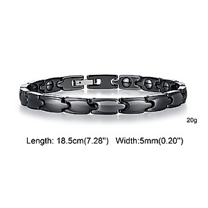 Women's Tungsten Carbide Magnetic Therapy Bracelet Pain Relief for Arthritis and Carpal Tunnel Women Fashion Bracelet