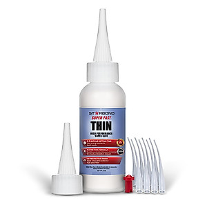 Starbond 2 oz. Thin, Medium, Thick CA Glue with 8 oz. Activator Bundle (Premium Cyanoacrylate Super Glue) for Quick Glue-ups. Woodworking, Woodturning, Hobby Models, 3D Printing
