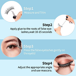 DYSILK Eyelashes Mink Lashes - Wispy Eyelashes 5 Pairs 6D Lashes Kit False Lashes Natural Look Eye Lashes Cat Eye Fake Eyelashes Volume Lashes Strip | 15.2mm