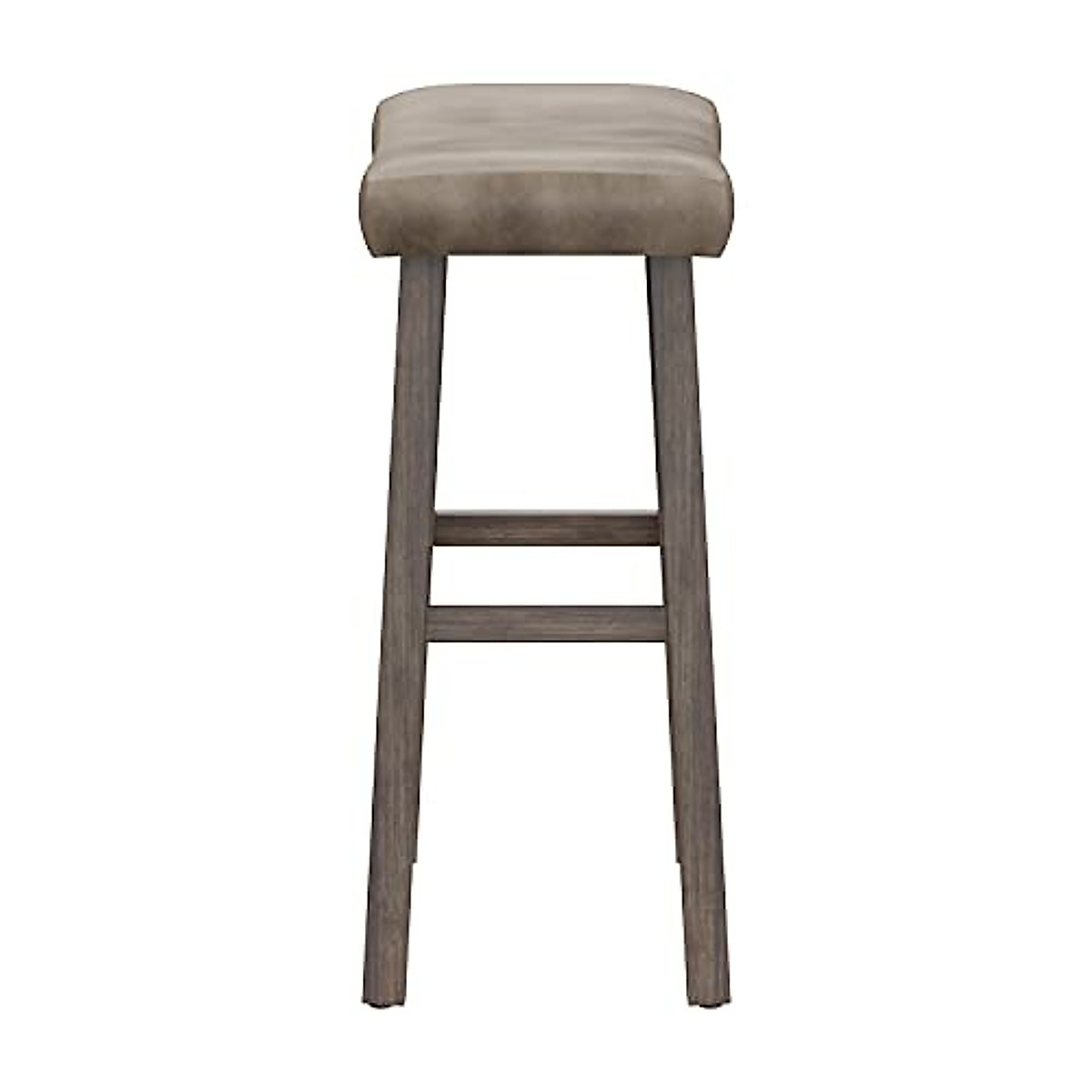Hillsdale Furniture Saddle Backless, Rustic Gray Bar Stool
