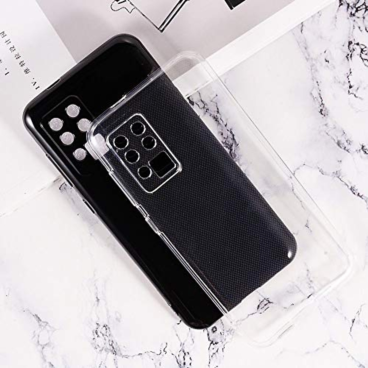 AQGG for Oukitel C21 [6.40"] Case, Soft Silicone Bumper Shell Transparent Flexible Rubber Phone Protective Cases TPU Cover for Oukitel C21 -Girl