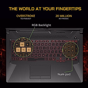 ASUS 2022 TUF A17 17.3" 144Hz FHD Gaming Laptop, AMD Ryzen 5 4600H, NVIDIA GeForce GTX 1650, 32GB RAM, 1TB PCIe SSD, RGB Backlit Keyboard, Win 11 Pro, Bonfire Black, 32GB Snowbell USB Card