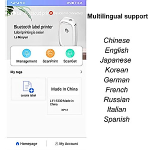 MOSHOU Label Maker with Tape, Portable BT Wrieless Label Printer for Storage, Barcode, Office, Home, Store Organization, Sticker Maker Mini Label Maker with Multiple Templates