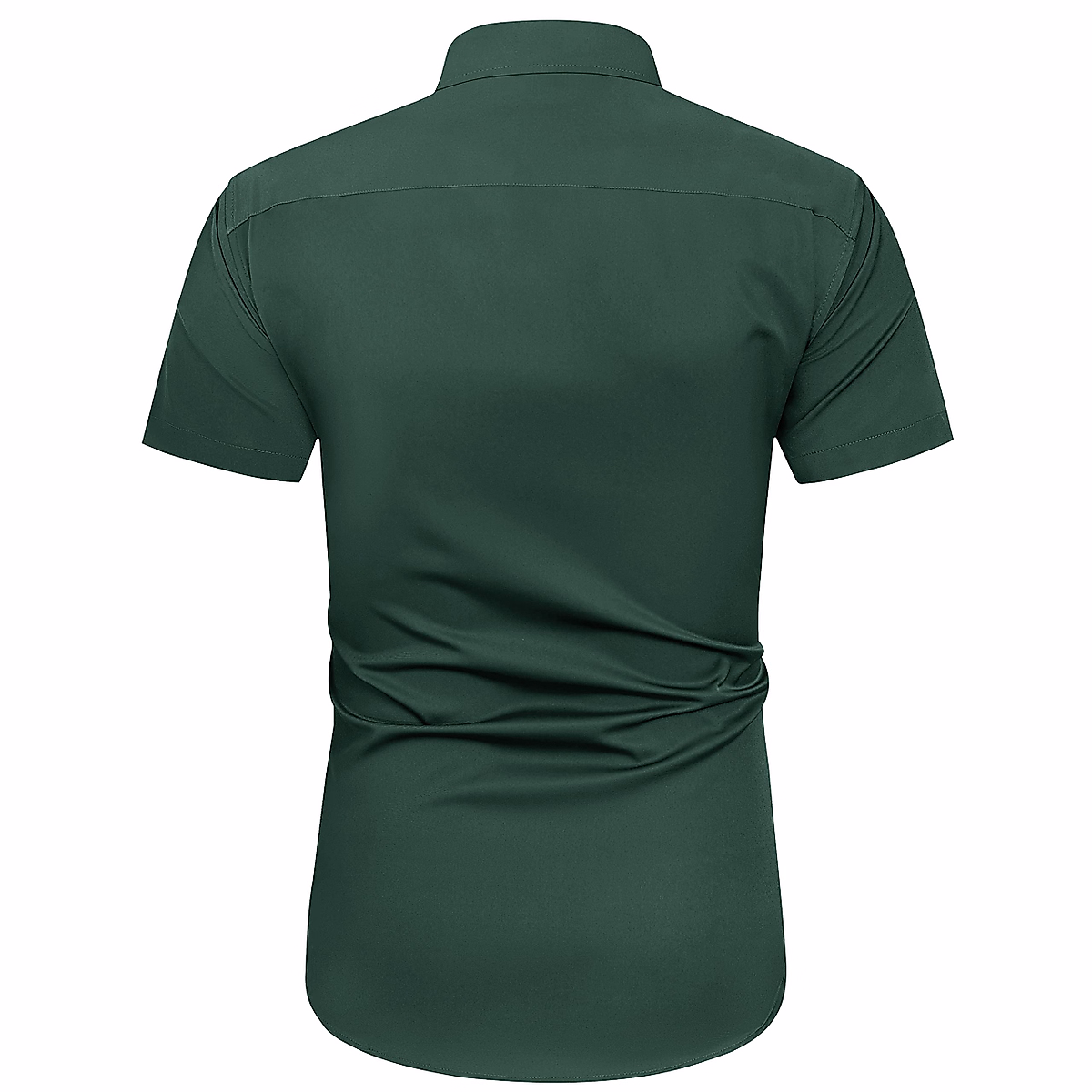 J.VER Men's Short Sleeve Dress Shirts with Pocket Casual Button Down Shirts Business Work Shirt Army Green XL