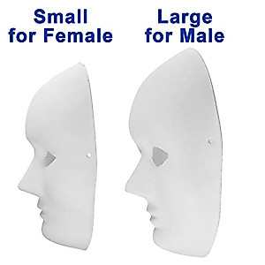 CALPALMY 30 Pack 2 Sizes Paper Mache Masks - Create Artistic Craft Projects from Wall Decorations to Theater and Halloween Costumes; Party, Masquerade Parties and Classroom Art