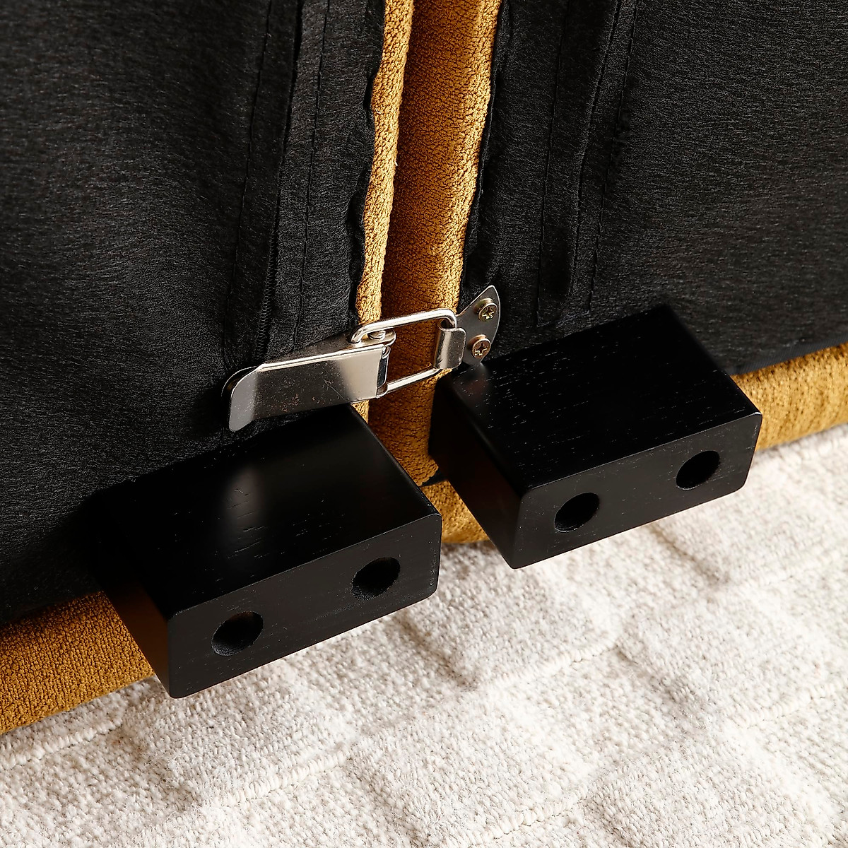 81.48" Modern Sofa Couch,3-Seater Teddy Sofa Sectional with Wooden Legs for 3-4 Persons, Upholstered Deep Seat Love Seat Sofa Chaise for Living Room,Bedroom, Apartment and Office (Cognac, 81.48)