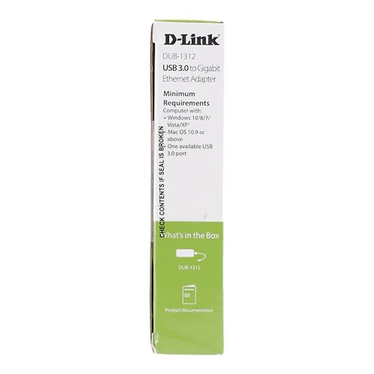 D-Link USB 3.0 to Gigabit Ethernet Adapter - USB to RJ45 for 10/100/1000 Network - Windows and Mac OS (DUB-1312)