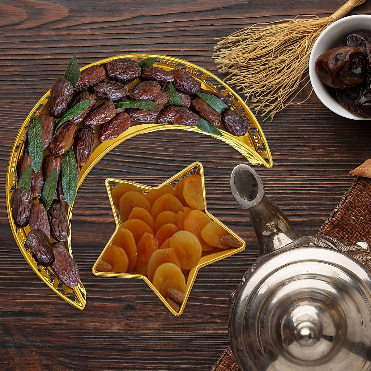 Stylish Moon Star Trays for Eid Decorations