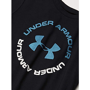 Under Armour Sportstyle Short Sleeve T-shirt, Black (002)/White, Youth Small