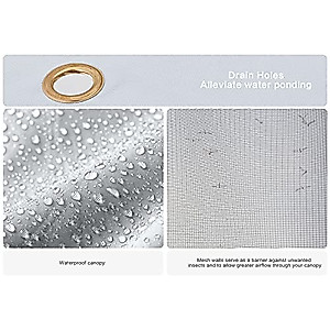 COOSHADE 11x11Ft Easy Pop Up Gazebo Tent Instant Outdoor Canopy Shelter with Mosquito Netting Walls(Dark Grey)